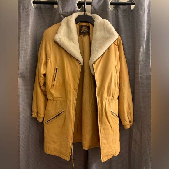 Wilsons Leather | Jackets & Coats | Vintage Aviator Long Leather Jacket ...